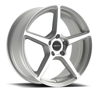 17 inch 17x7.5 Motiv 433MS BLADE Silver wheels rims 5x4.5 5x114.3 +40 ...