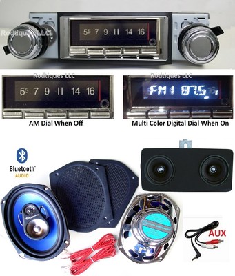 1968-1969 Cutlass 442 Bluetooth Stereo Radio + Dash Speaker + 6 x 9's ...