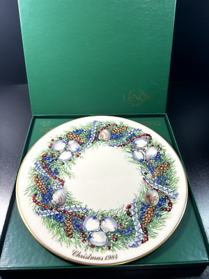 Lenox Colonial Christmas Wreath Plate -1984 Rhode Island The 4th Colony ...