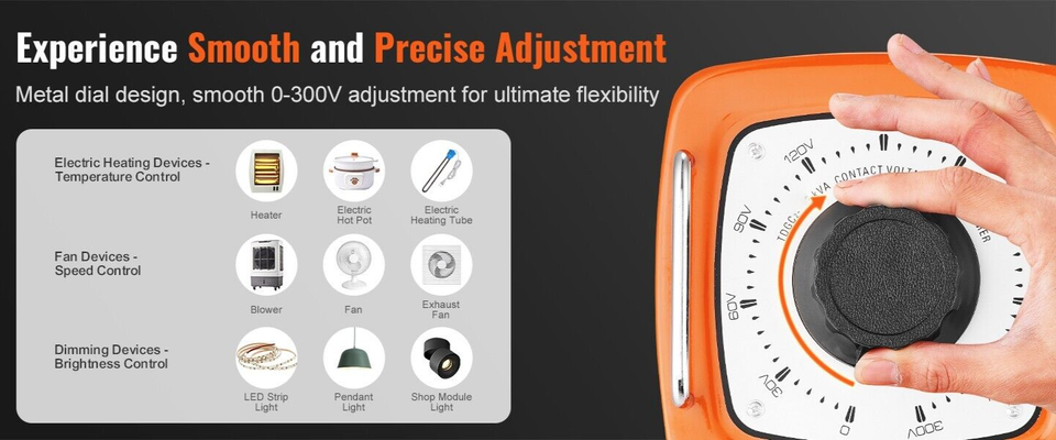 Variable Transformer 3000VA Regulated Output From 0 To 240 Volts Variac ...