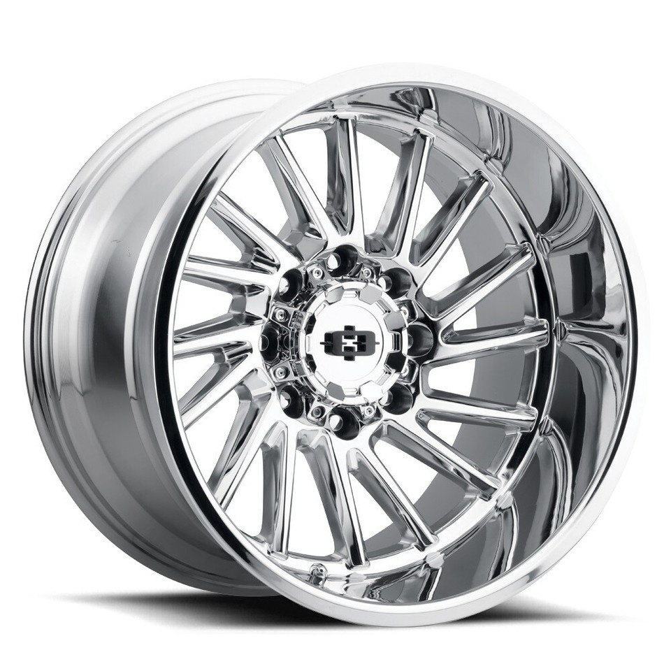 Set 4 22" Vision 306 Rapier Chrome 22x12 Wheels 8x170 -51mm Lifted For ...