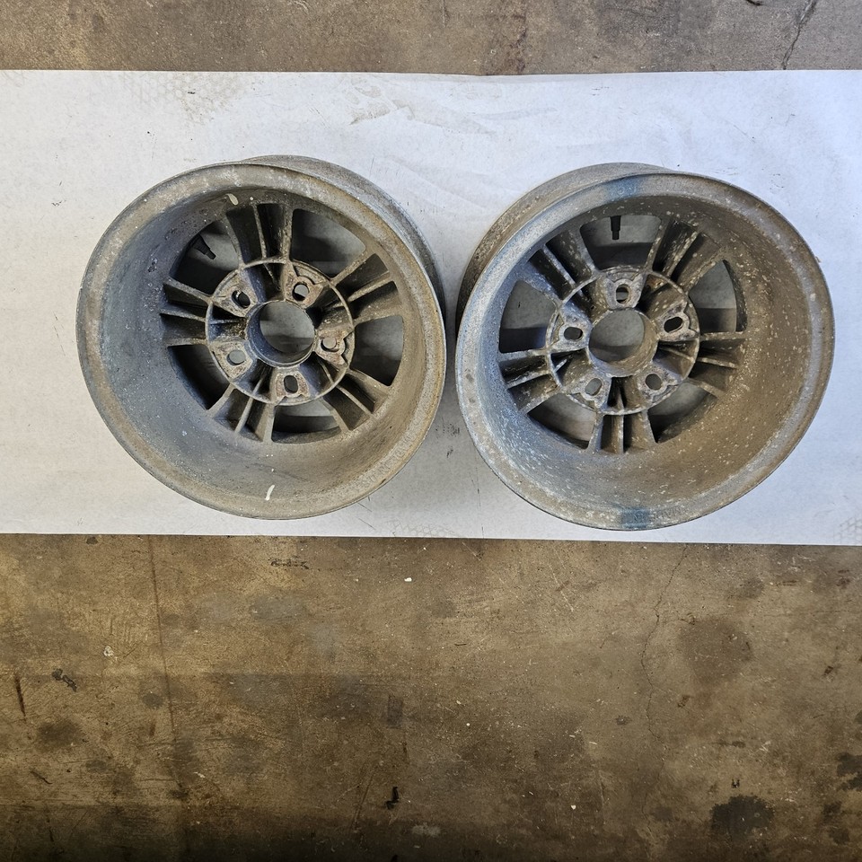 ET Vintage Torque Thrust Style 5 Spoke Mag Wheels 14x7 Chevy Ford Mopar ...