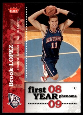 2008-09 Fleer First Year Phenoms Brook Lopez Rookie New Jersey Nets #PH ...