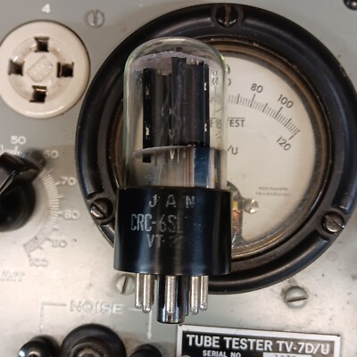 RCA STRONG 1945 JAN VT-229 6SL7GT CHARCOAL WING ROUND PLT TUBE TV-7 ...