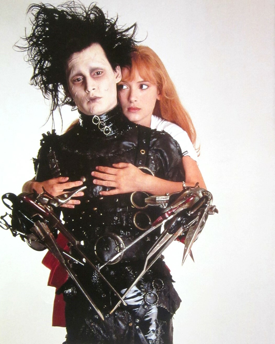 EDWARD SCISSORHANDS Johnny Depp & Winona Ryder goth clipping 1990 color ...