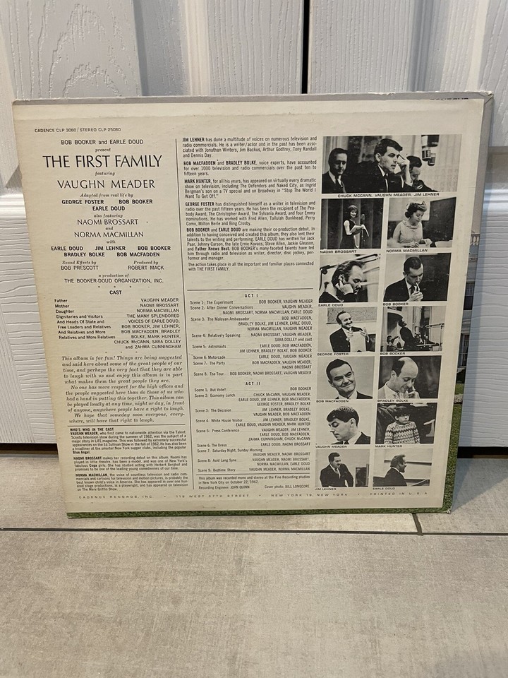 THE FIRST FAMILY LP Vinyl Record, Cadence Records, Feat. Vaughn Meader ...