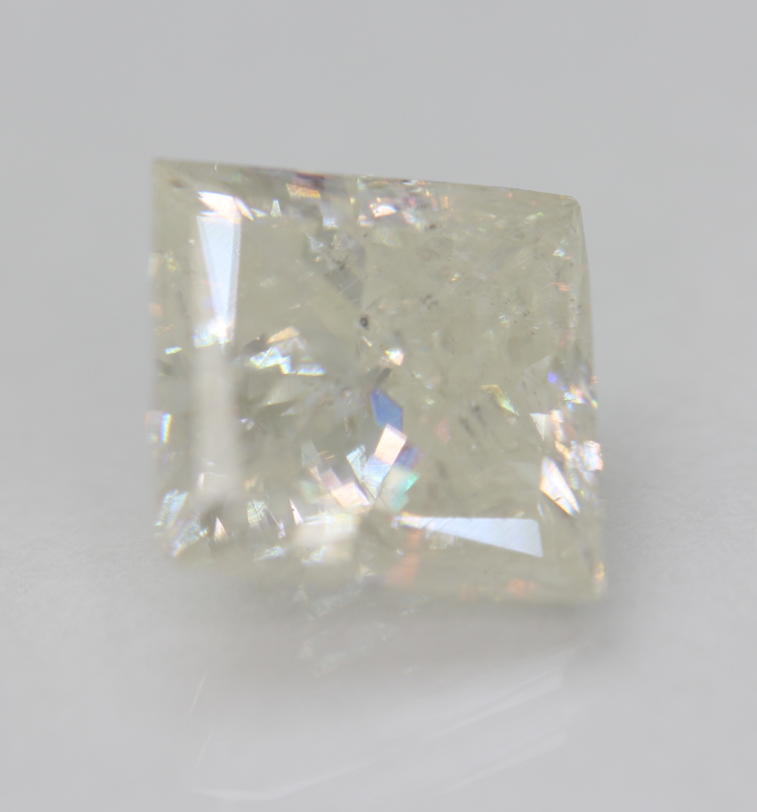 Certified 3.25 Carat G SI2 Princess Enhanced Natural Loose Diamond 8 ...
