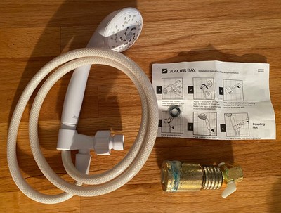 Glacier Bay White Shower Spray Handle Head Long Flexible Installation ...