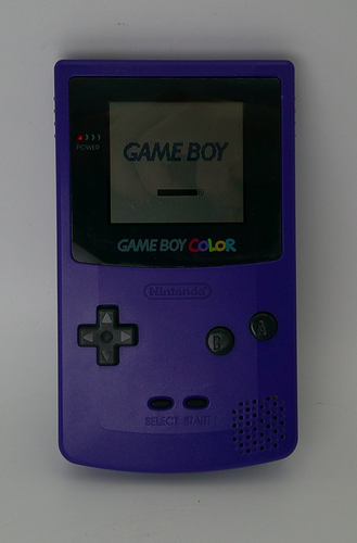 GameBoy Color Console CGB-001 Grape Purple Powers ON Missing Battery ...