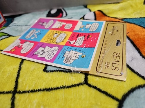 Vintage Hallmark Snoopy Woodstock Peanuts Seals 1 Sheet Only | eBay