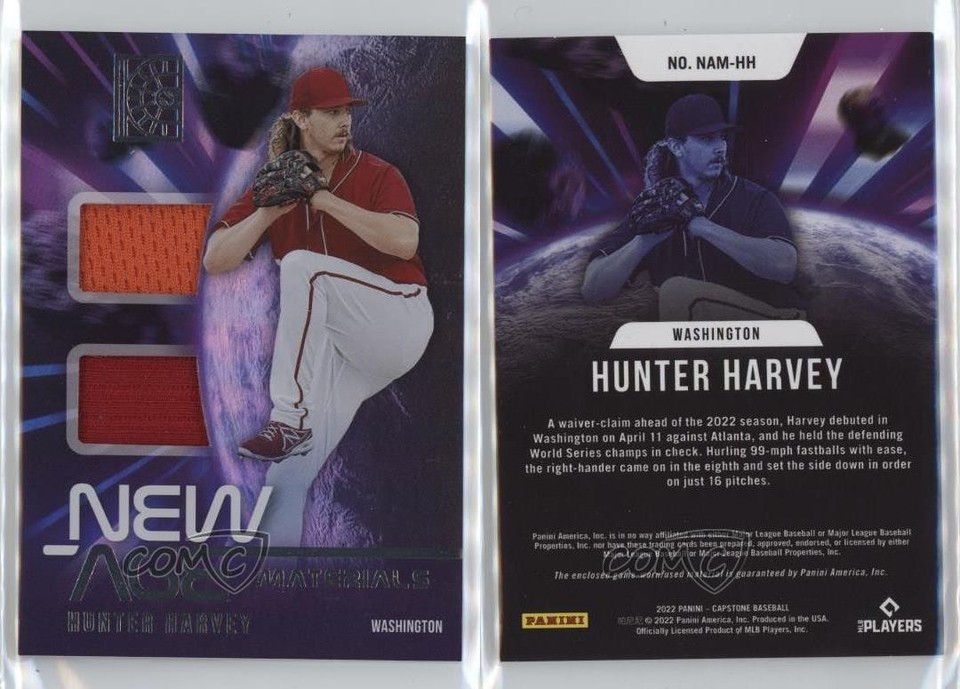 2022 Panini Capstone New Age Materials Hunter Harvey #NAM-HH 0l9v | eBay