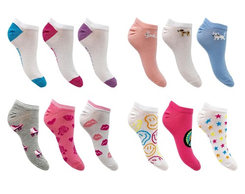 Nice Socks Trainer Liner Cotton Rich Low Cut Fun Colourful Pattern Sock ...