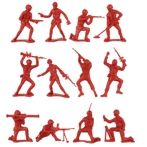 TimMee Processed Plastic Army Men Red White & Blue Tim Mee Toy Soldier ...