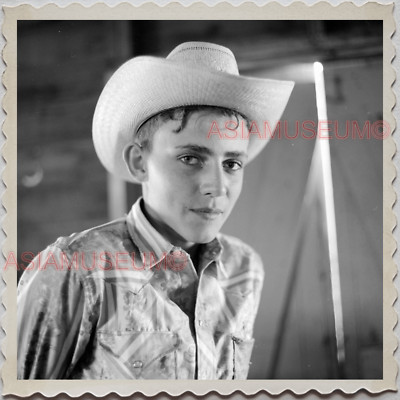 50s HARDIN TOWN BIG HORN COUNTY MONTANA PORTRAIT COWBOY VINTAGE USA ...