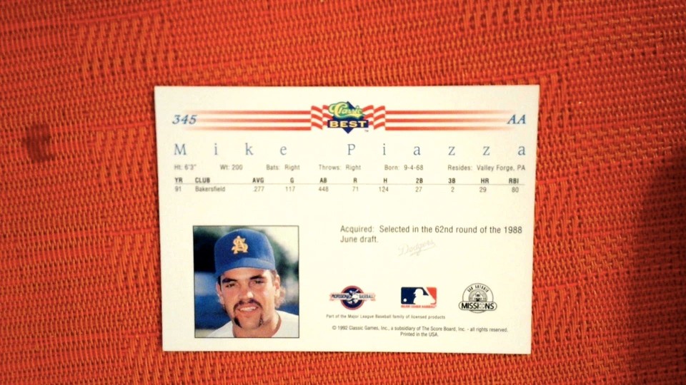 1992 Classic Best #345 Mike Piazza | eBay