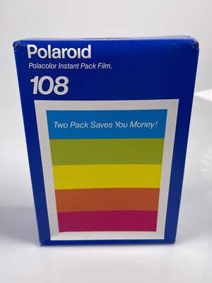 Polaroid Type 108 Polacolor Instant Twin Pack Film Sealed 16 shots exp ...