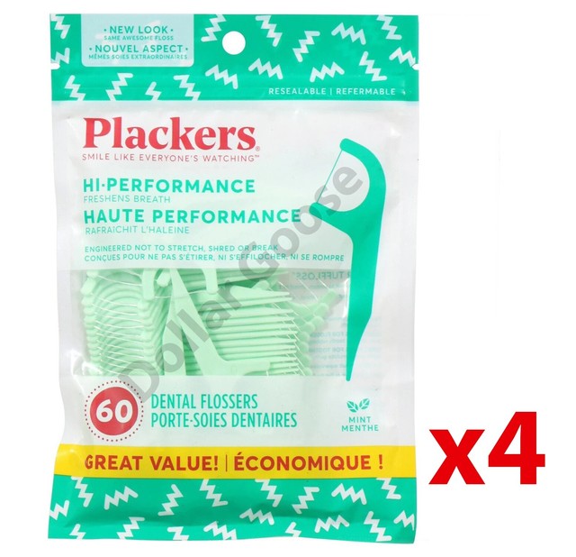 Plackers Hi-Performance Mint Flossers - 60 Ct. for sale online | eBay