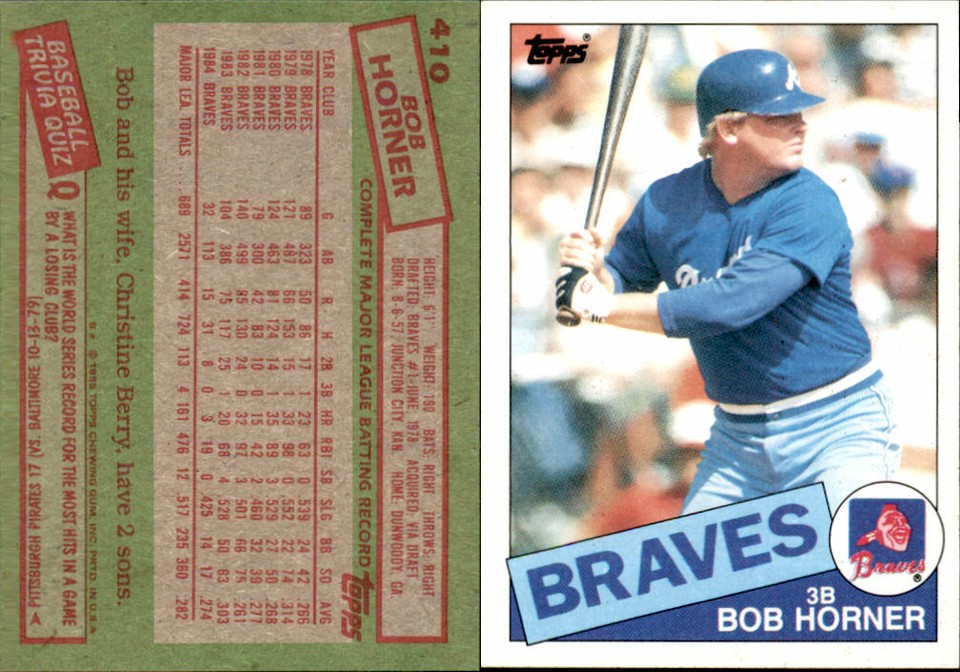 1985 Topps Baseball Cards Complete Your Set U-Pick #'s 401-600 NM/MINT ...