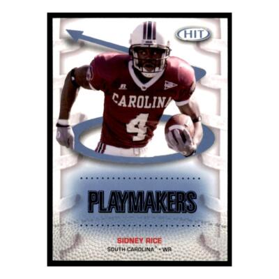 2007 SAGE HIT Playmakers Blue #P4 Sidney Rice South Carolina Gamecocks ...