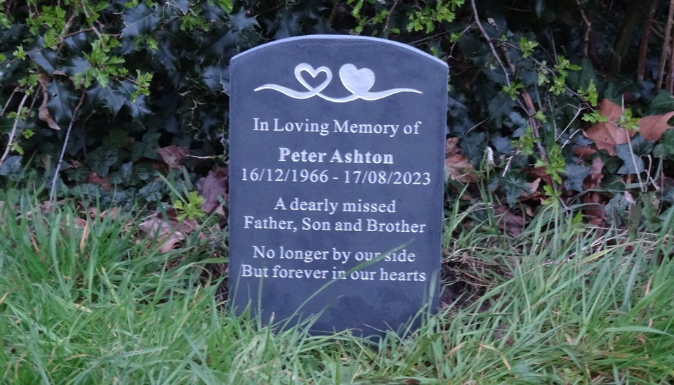 Personalised Engraved Slate Stone Memorial Headstone Grave Marker ...