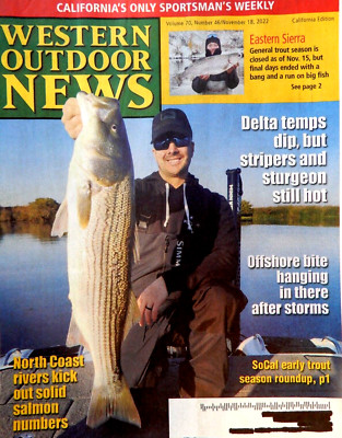 WESTERN OUTDOOR NEWS Newspaper SPORTSMAN MAGAZINE Nov. 18, 2022 FISHING ...