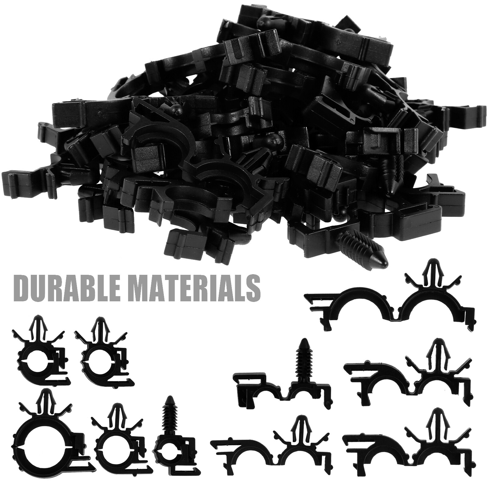 290Pcs Car Wire Harness Routing Clip Assortment Kit 5 Different Sizes ...