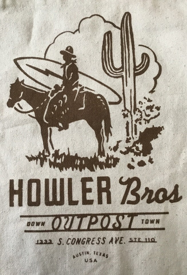 HOWLER Brothers Austin Texas Outpost Tote Canvas Bag Beige Orange In ...