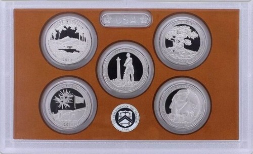 2013 S America Beautiful Quarters Clad Proof ATB 5 Coin Set | eBay