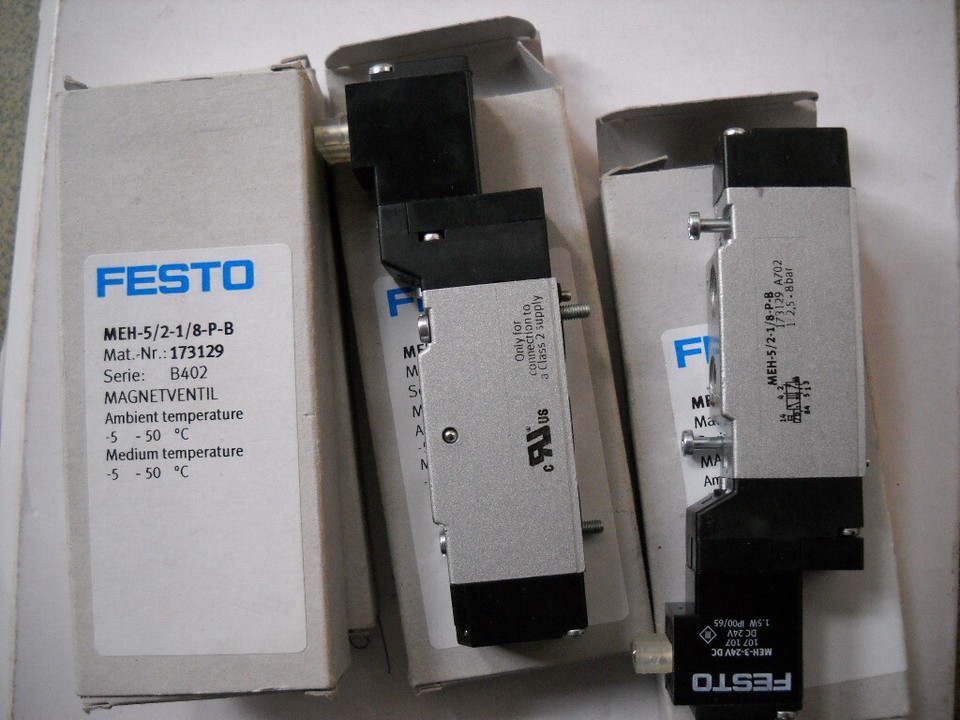 Festo MEH-5/2-1/8-P-B 173129 Solenoid Valve New One Free Shipping MEH5 ...