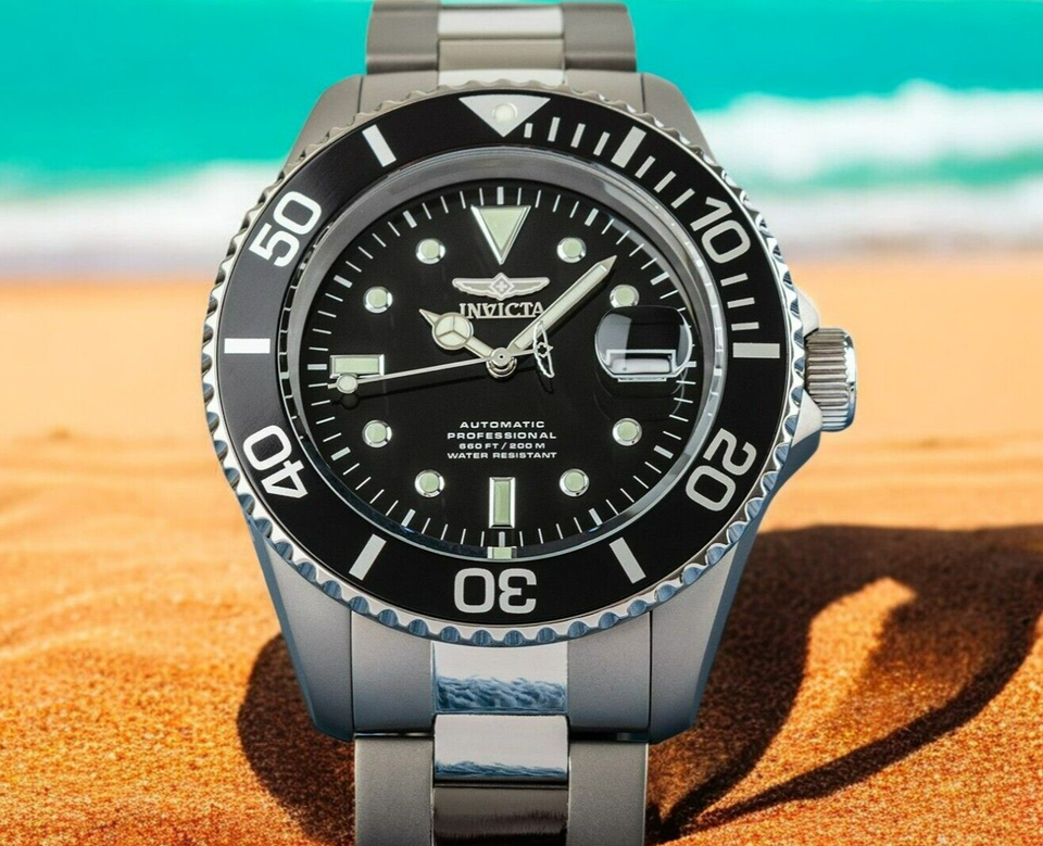 Invicta Men's 45mm SOLID TITANIUM Pro Diver AUTOMATIC NH35A 200m Watch ...
