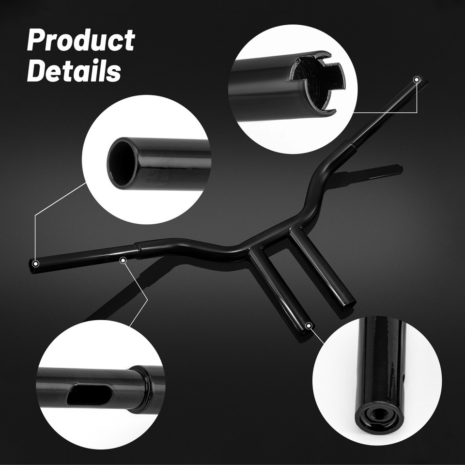 MX T Bars 10" 12" 14" 16" Rise Handlebar For Harley Dyna Softail ...