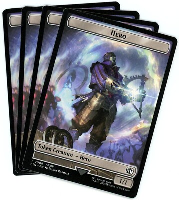 x4 Hero (0008) / Bird (0017) Double-Sided Token - Final Fantasy - MTG ...