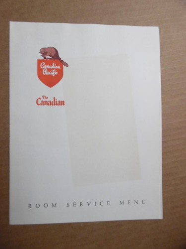 c.1950s The Canadian Menu Canadian Pacific Railway Co. Vintage Original ...