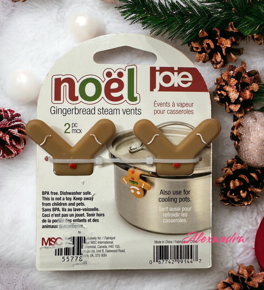 Joie Noel Pot Watchers One Size Silicone Steam Vents Christmas ...