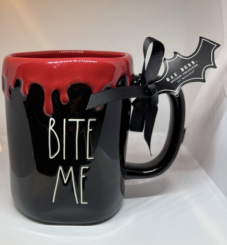 Rae Dunn "Bite Me" Halloween 22oz. Coffee Tea Cup Mug. New. | eBay