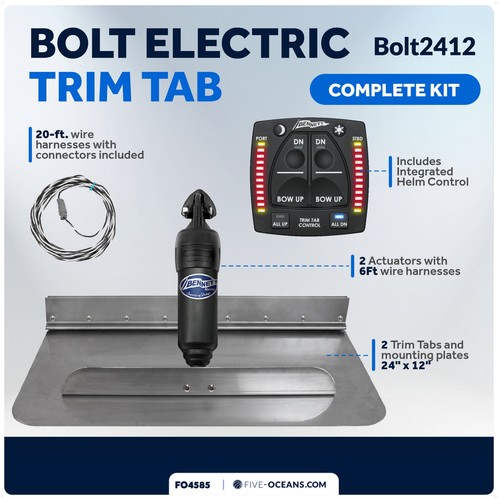 Bennett Bolt Electric Trim Tab System 24" x 12", Complete Kit BOLT2412 ...