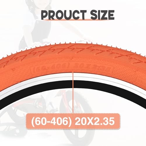 20 x 2.35 Bike Tire 1/2 Pack 20 inch x 2.35 BMX Bike 2 Tires+2 Levers ...