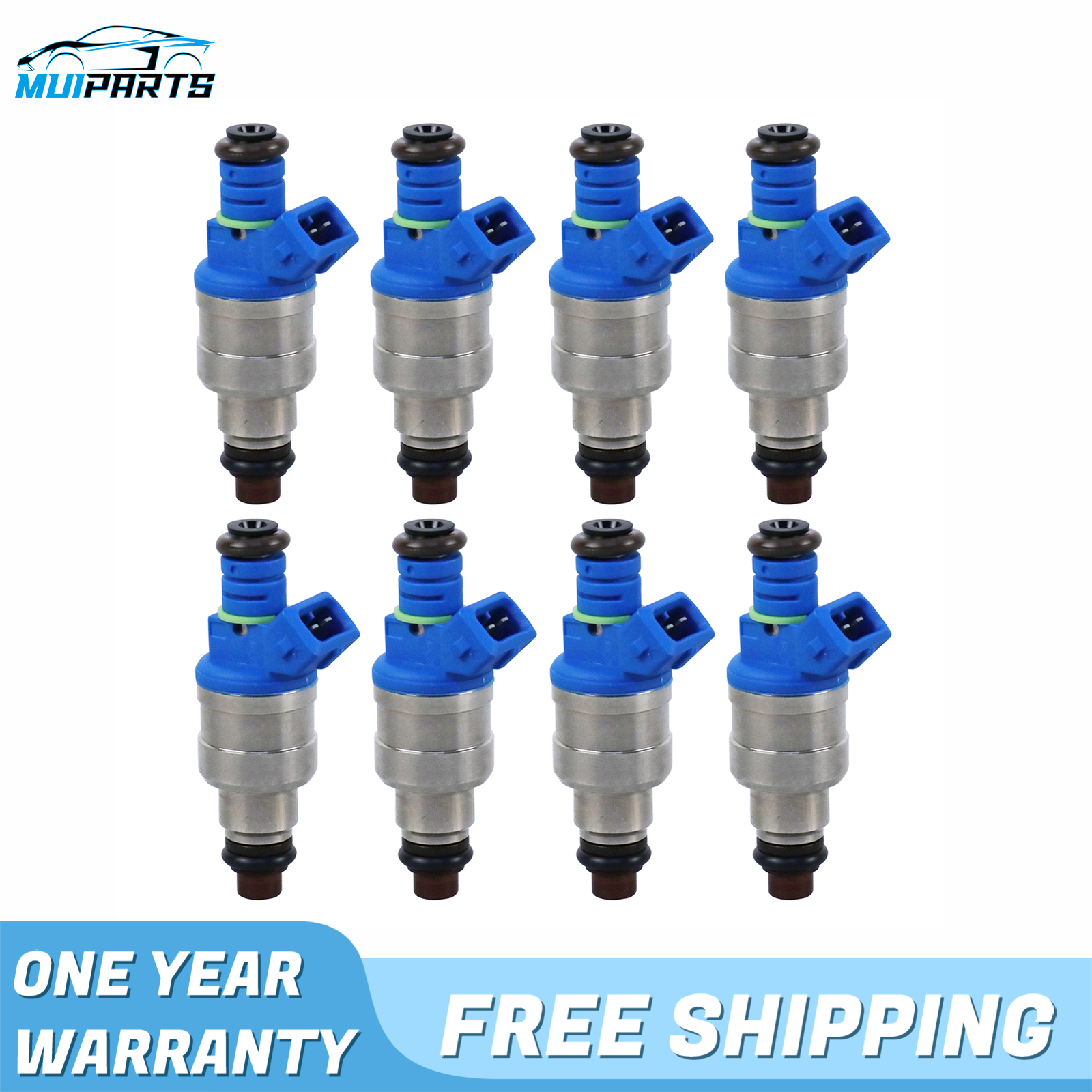 Kit(8) 24lb/hr EV1 Fuel Injectors For Dodge Chevy Ford Pontiac 4 holes ...