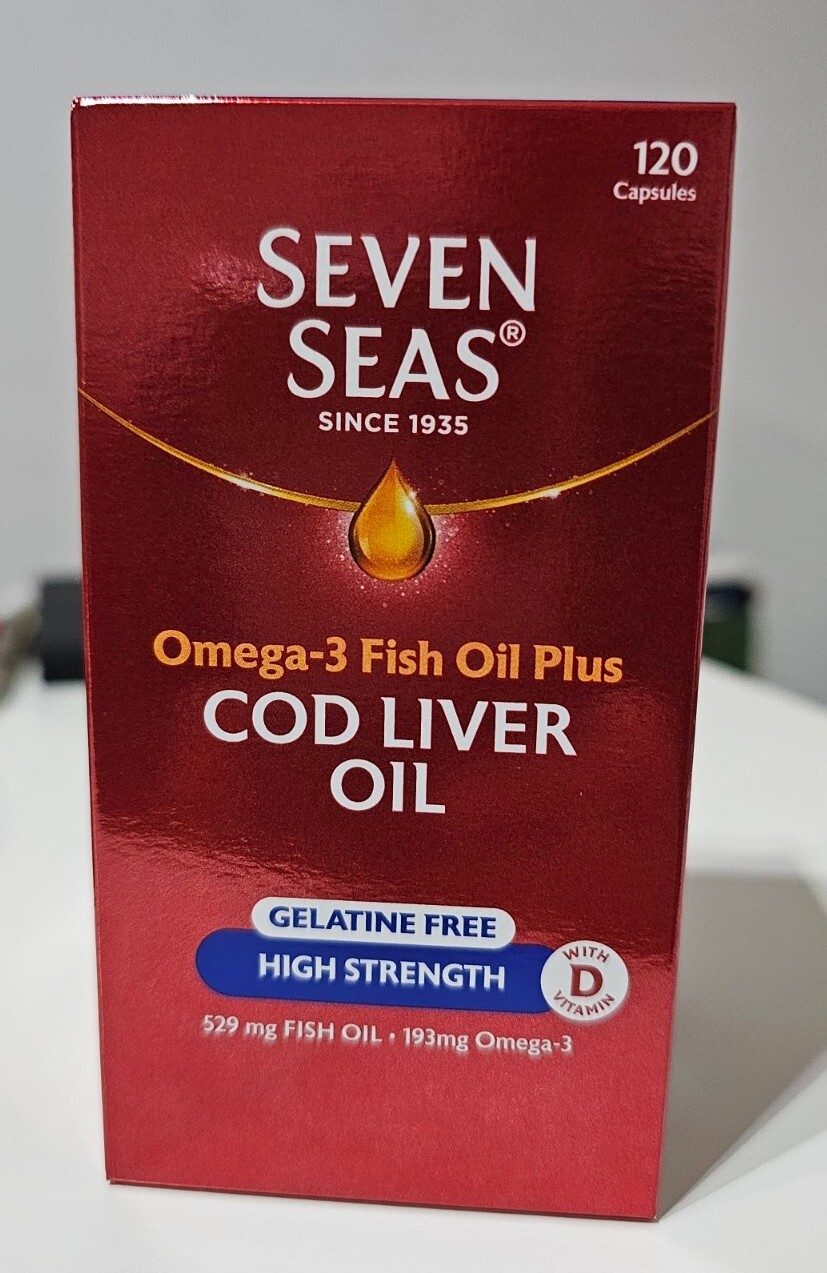 Seven Seas -Gelatine Free - High Strength Omega 3 Fish Oil + Cod Liver ...