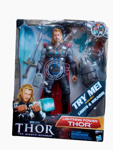 MARVEL STUDIO THOR Action Figure 10" Inch - LIGHTNING POWER THOR Hasbro ...