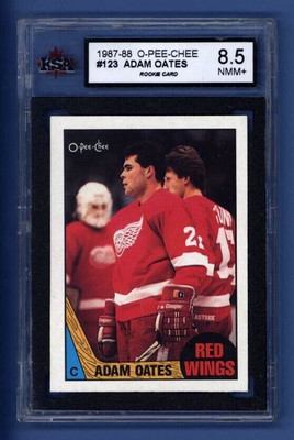 1987-88 OPC #123 ADAM OATES (rc) KSA 8.5 NMM+ Detroit Red Wings *ROOKIE ...