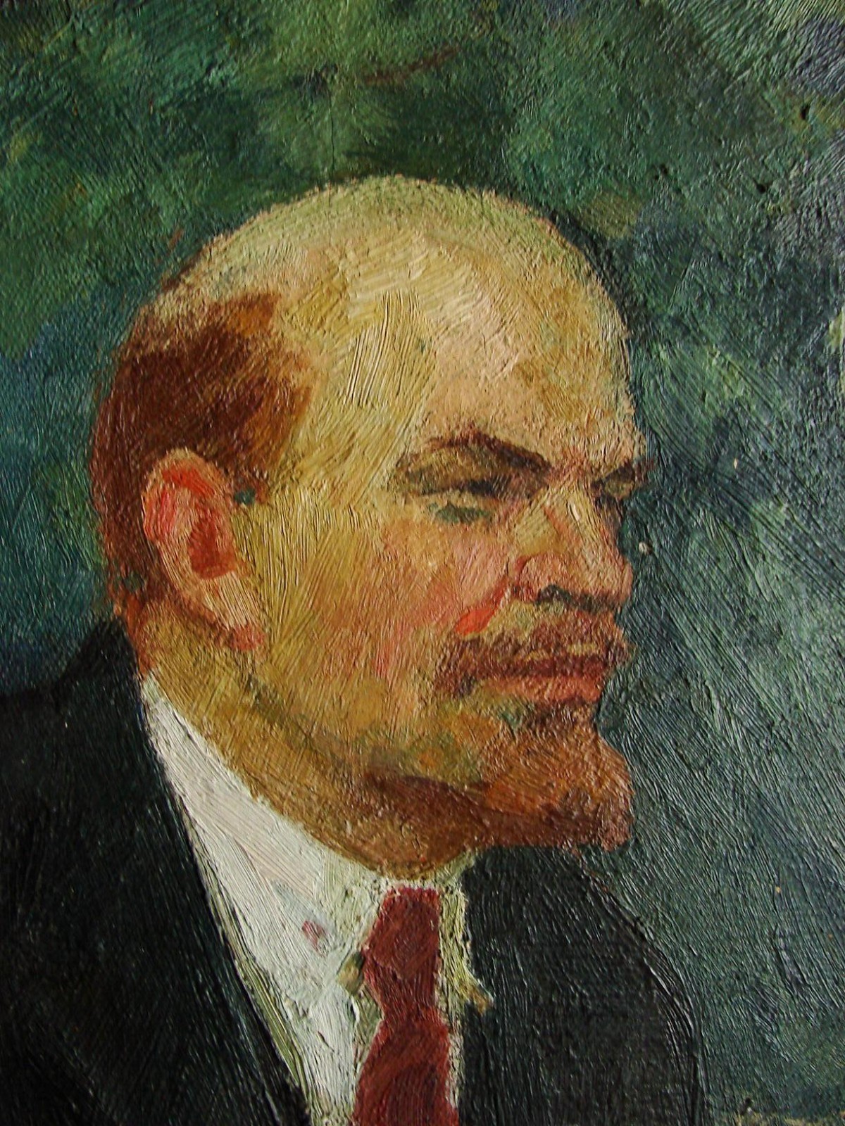 Ukrainian Soviet Oil Painting Lenin children Portrait realism boy girl ...