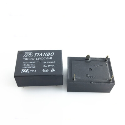 1Pc TIANBO TRCD D-12VDC-S-H 12VDC Power Relay 4Pins 16A 250VAC | eBay