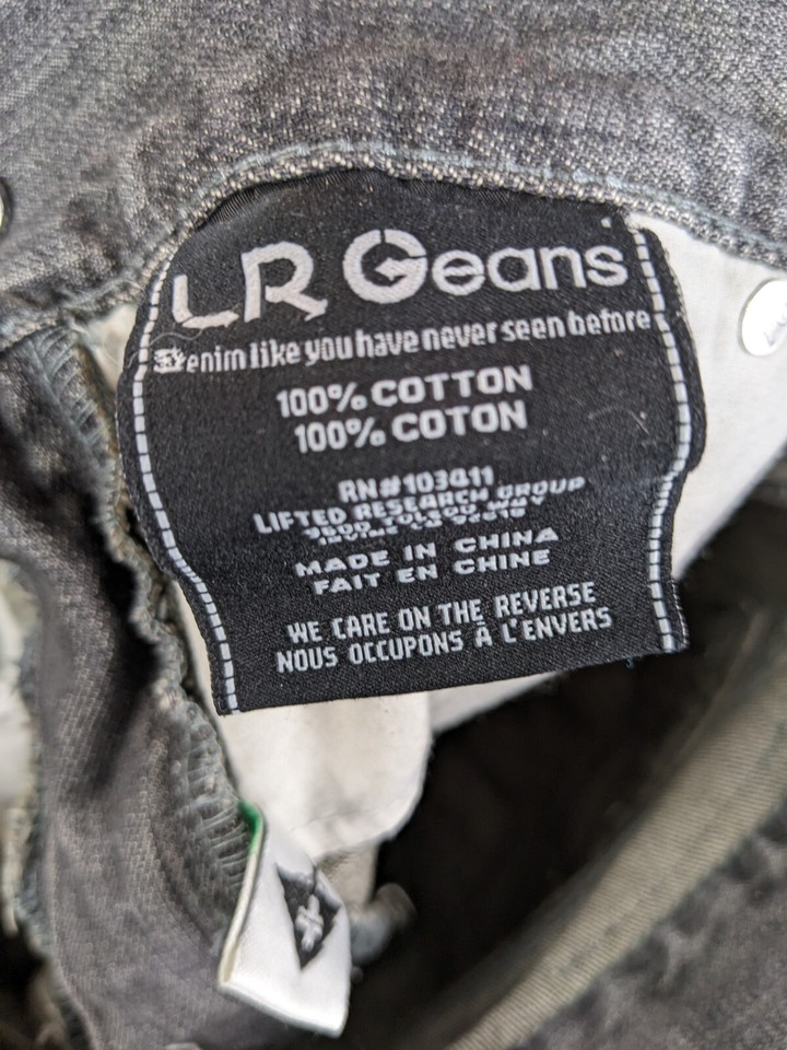 LRG 32x32 Mens Jeans Gray Ghost Writer Straight Hip Hop Street Wear | eBay