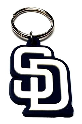 SAN DIEGO PADRES KEYCHAIN LOGO SOFT PLASTIC LICENSED MLB CHARM ORNAMENT ...