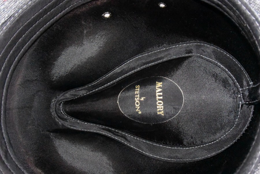 Vtg Mallory by Stetson Multi Dot Gray Tweed Fedora Hat w. Crown Grommet ...