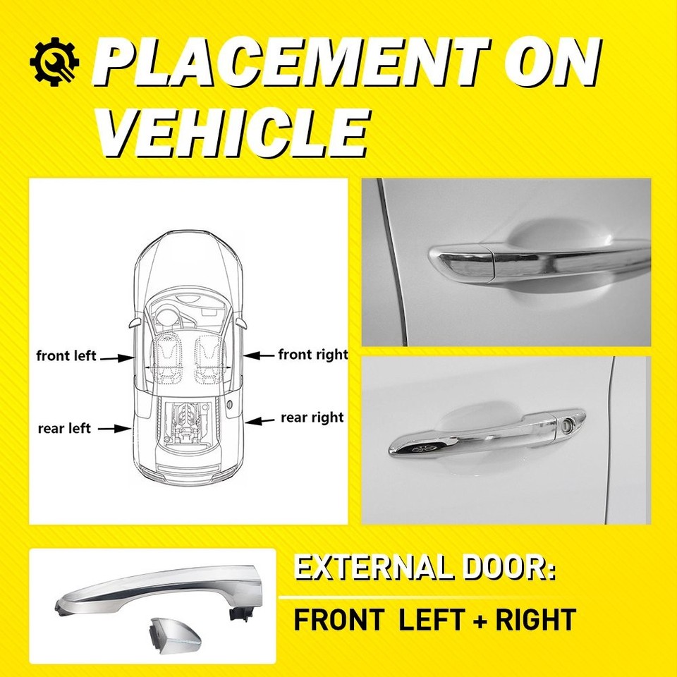 Car Outside Exterior Door Handle Front LH+RH For 2016 17-2021 Hyundai ...