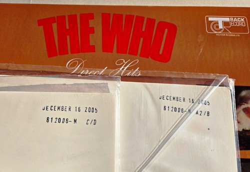 THE WHO - Direct Hits - Classic Records TEST PRESS & BONUS UNRELEASED ...