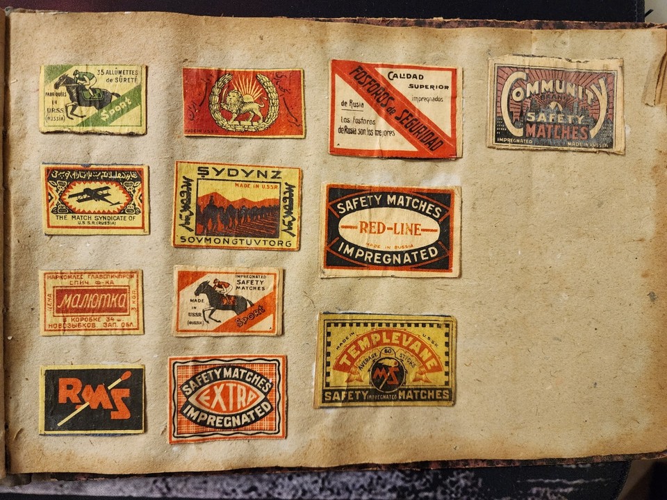 Antique, Album Russian & USSR Set of 114 Different Labels From ...