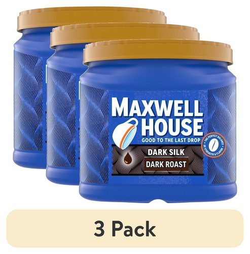 (3 pack) Maxwell House Dark Silk Dark Roast Ground Coffee, 24.5 oz Canister 629722746142| eBay